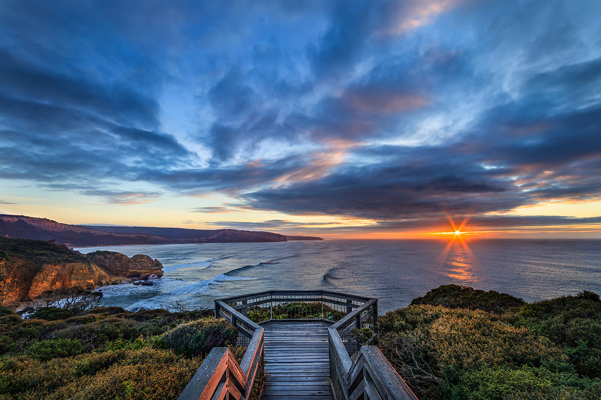 Stunning sunrise, Point Addis lookout – Bells Fine Art